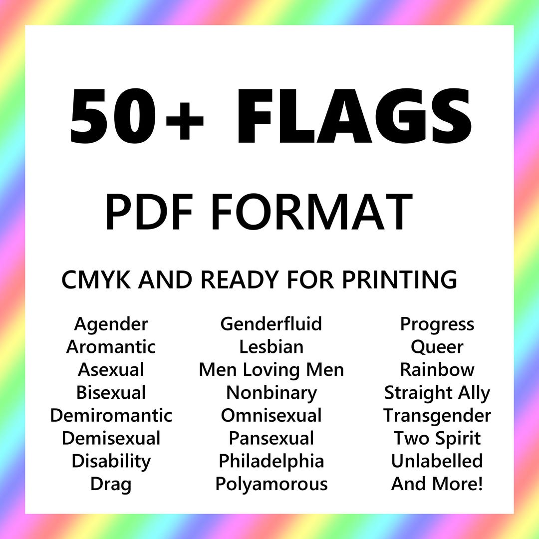 50+ Pride Flag Pdfs CMYK Ready to Print - Etsy