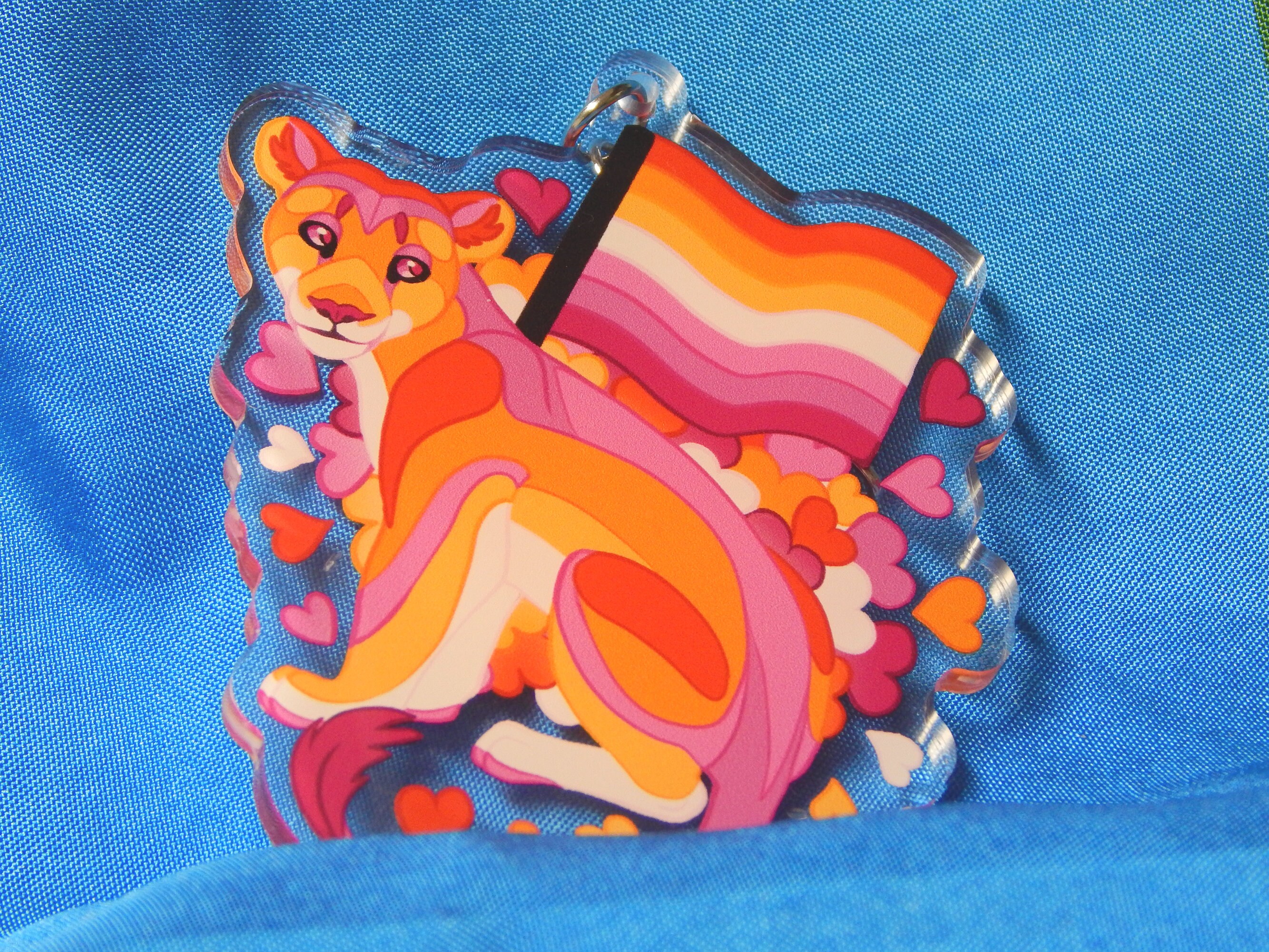 Lesbian Lioness Pride Wildcat Charm | Etsy