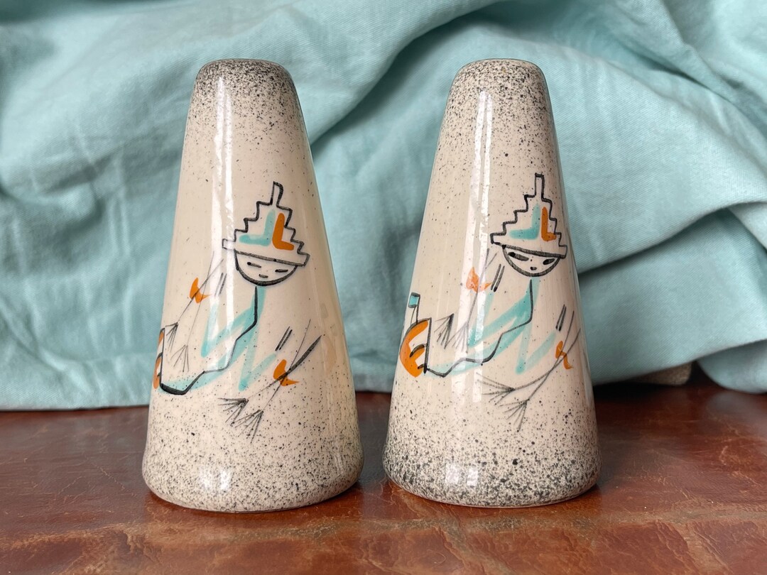 Vintage Native American Kachina Design Salt and Pepper Shakers Maisel’s ...