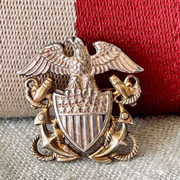 Navy Pin - Etsy