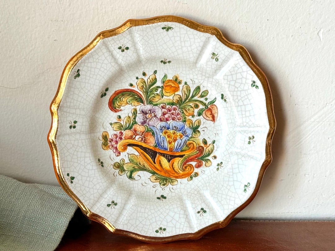 Vintage Gialletti and Pimpinelli Deruta Italy Byzantine Mozaic Design ...