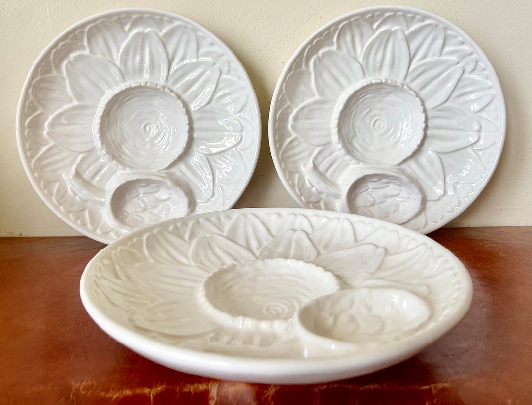Vintage Portuguese Majolica Artichoke Plates Set of 3 Made by Olfaire ...