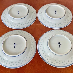 Antique Chinese Imperial 5 Claw Dragon Rice Grain Pattern Plates Set of ...