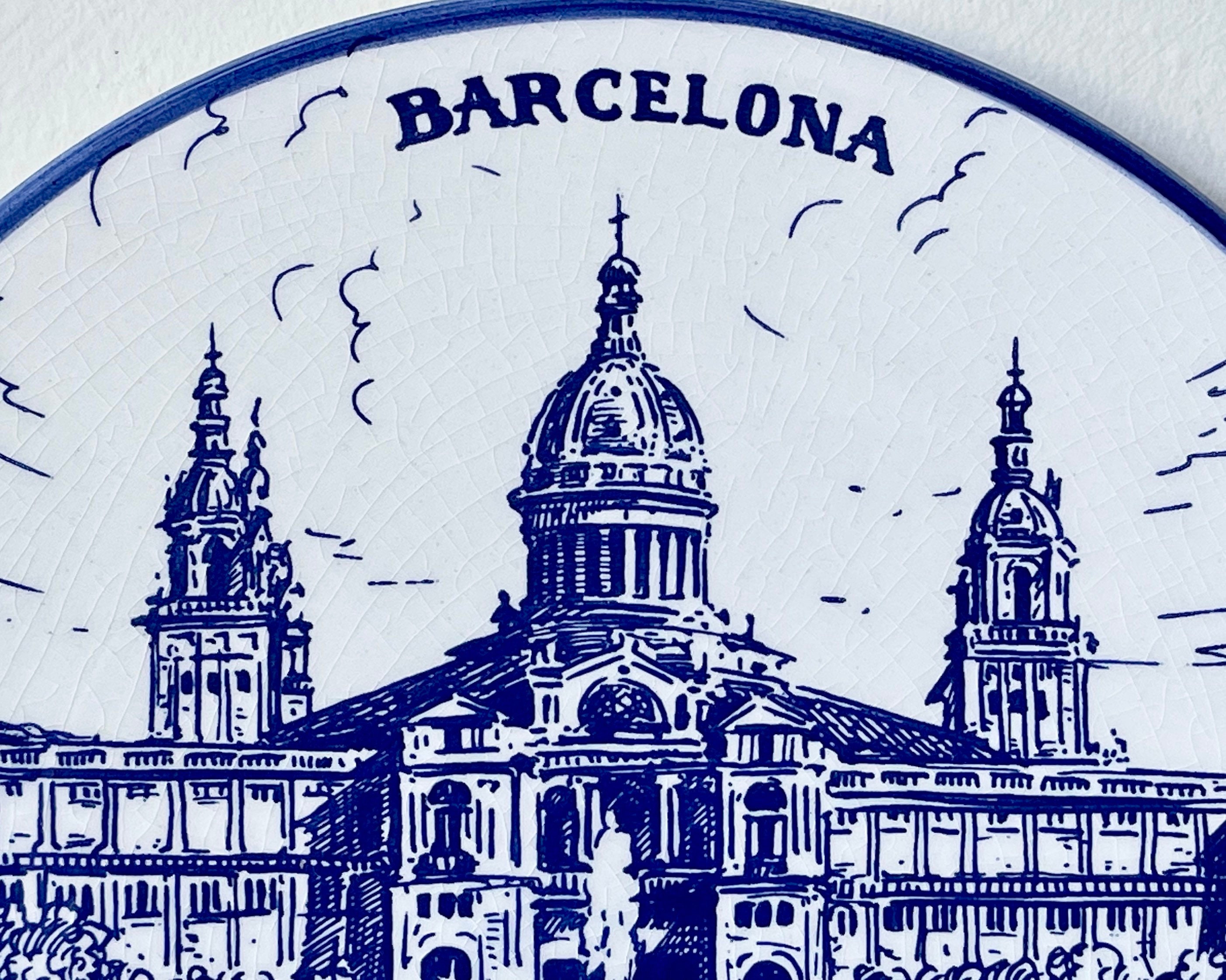 Dining & Serving Plates Kitchen & Dining Barcelona Spain Pottery Wall ...