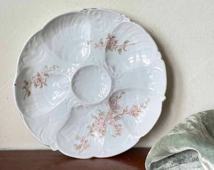 Antique Carlsbad CSM Austria Oyster Plate Rare 5 Well Oyster Plate With ...