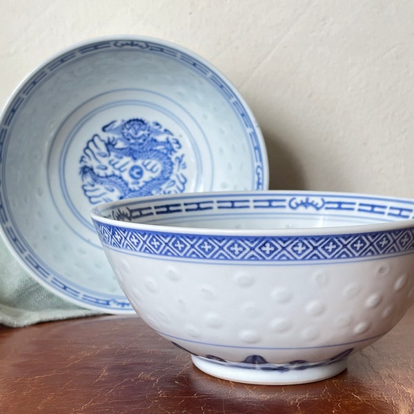 Rice Grain Chinese Bowls - Etsy