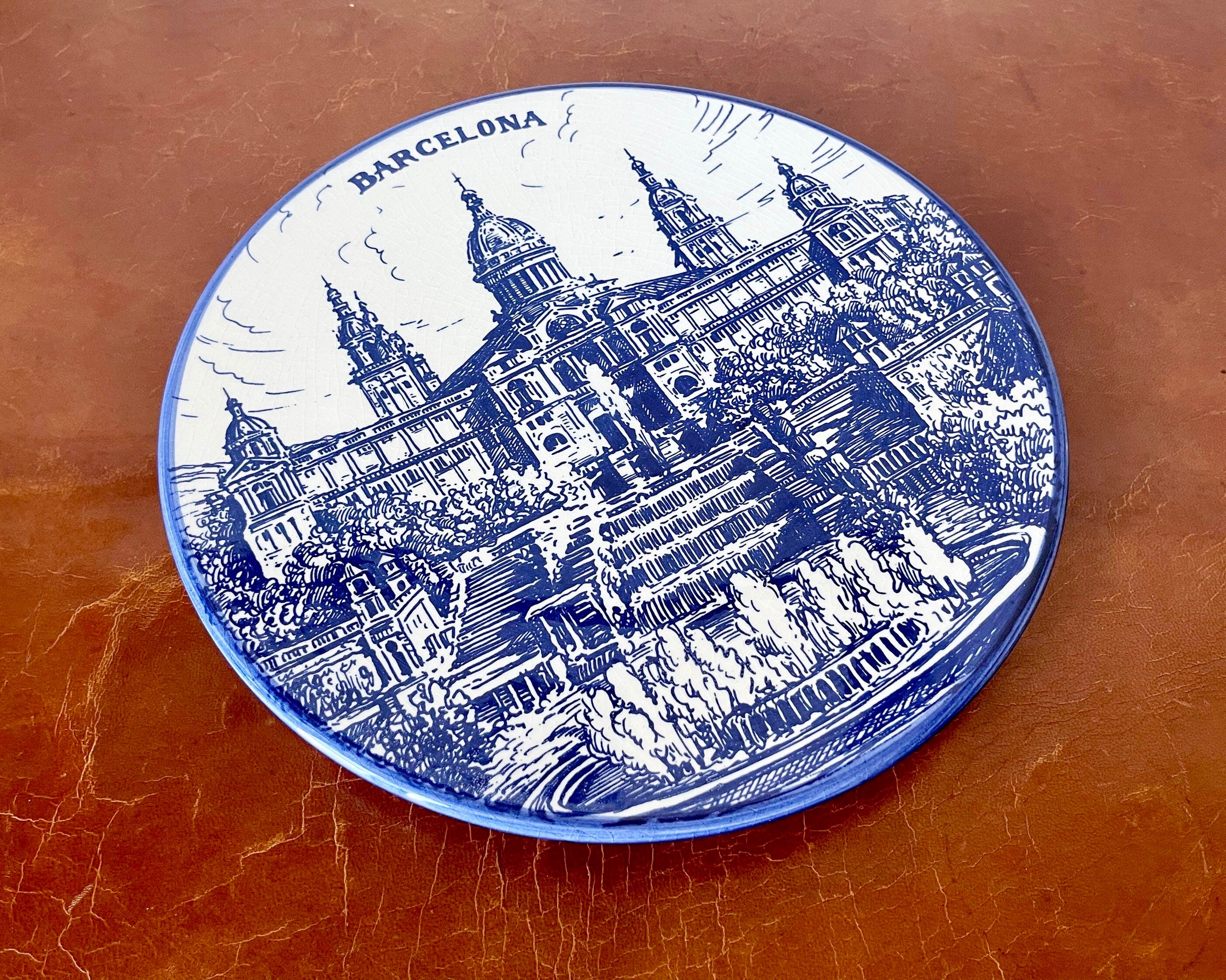 Dining & Serving Plates Kitchen & Dining Barcelona Spain Pottery Wall ...