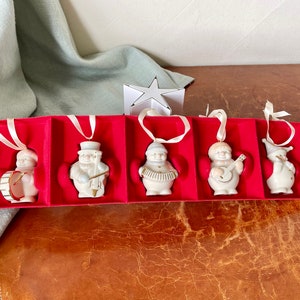 Vintage Lenox Snowman Stand Abouts Musician Christmas Tree Ornaments ...