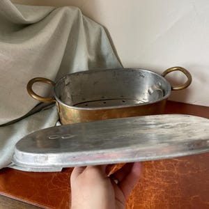 Antique French Poisseniere Fish Poaching Daubiere Pot Tin Lined With ...