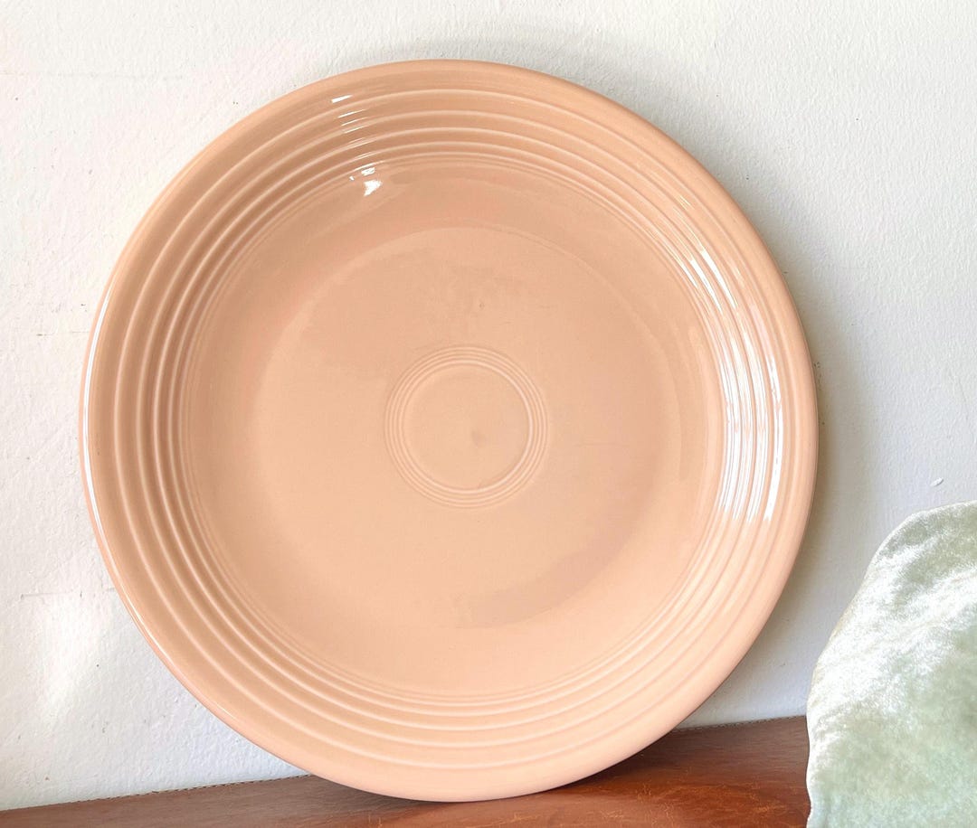 Vintage Fiesta Apricot Chop Plate Round Platter by Homer Laughlin USA ...