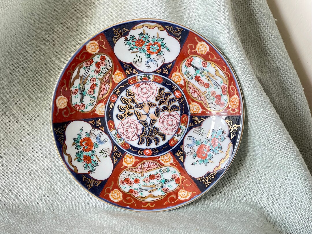 Vintage Japanese Imari Plate Hand Painted Imari Camellia and Iris ...