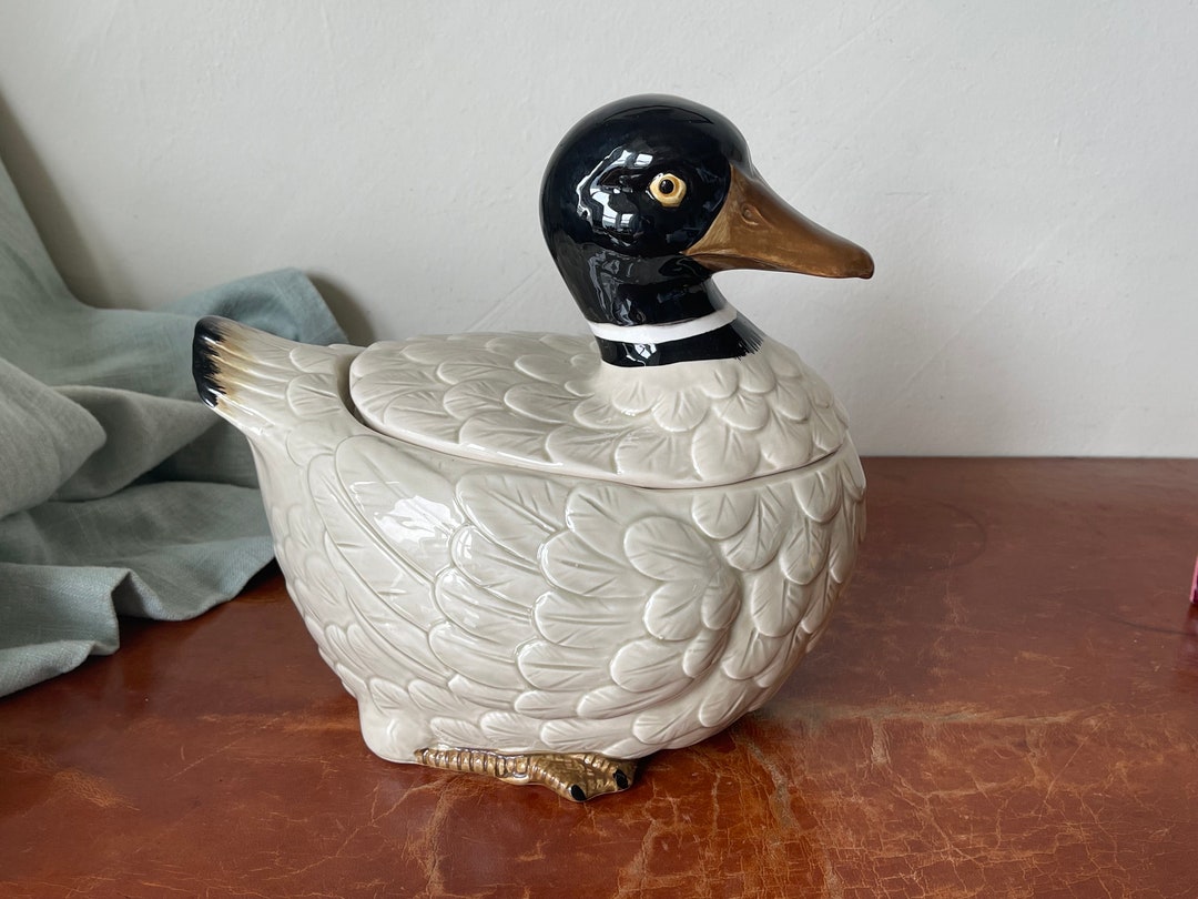 Vintage Ceramic Duck Cookie Jar With Lid 1970s Otagiri OMC - Etsy
