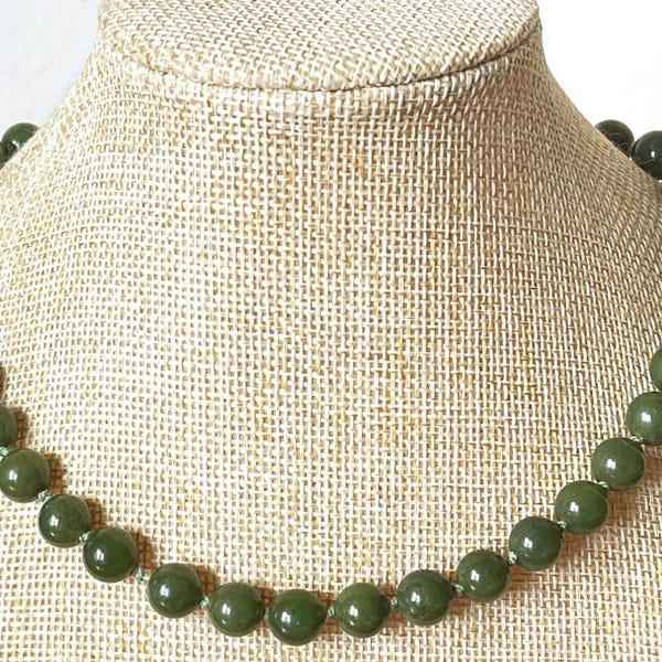 Jade Bead Necklace - Etsy