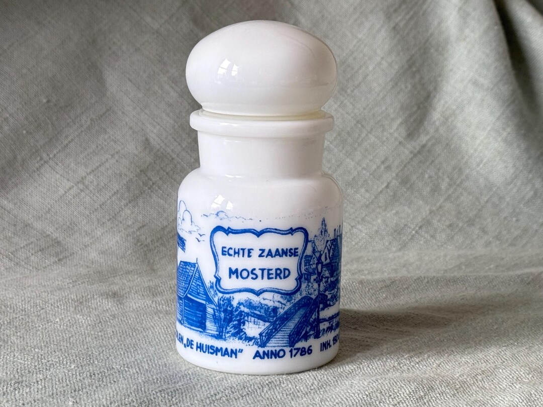 Vintage Netherlands Mustard Pot Echte Zaanse Mosterd 1786 With Lid ...
