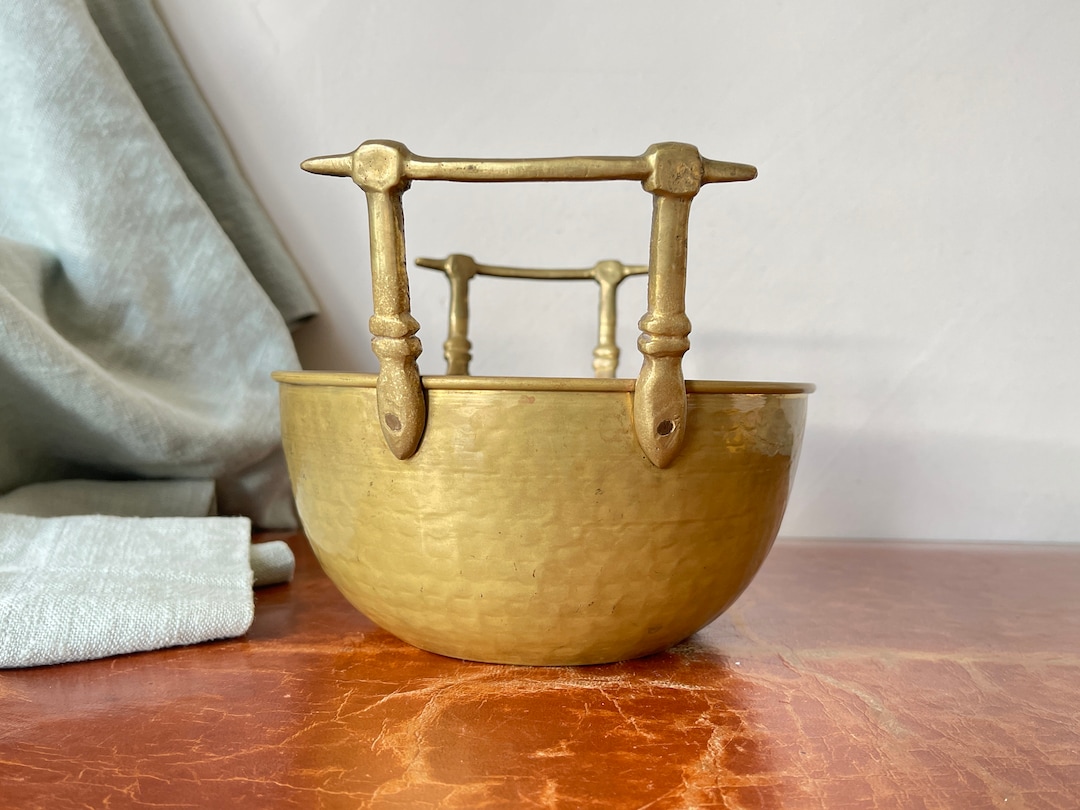 Vintage Turkish Hammered Brass Bowl Made in Turkey by Kayaoglu ...