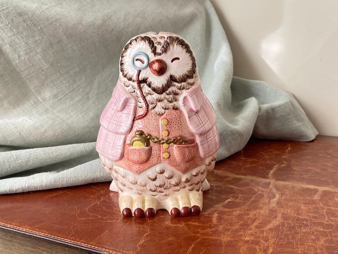 Beatrix Potter Owl Coin Bank Rare old Mr Brown the Tale of Squirrel ...