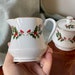 Vintage Christmas Holly Porcelain Creamer and Sugar Bowl Set All the ...