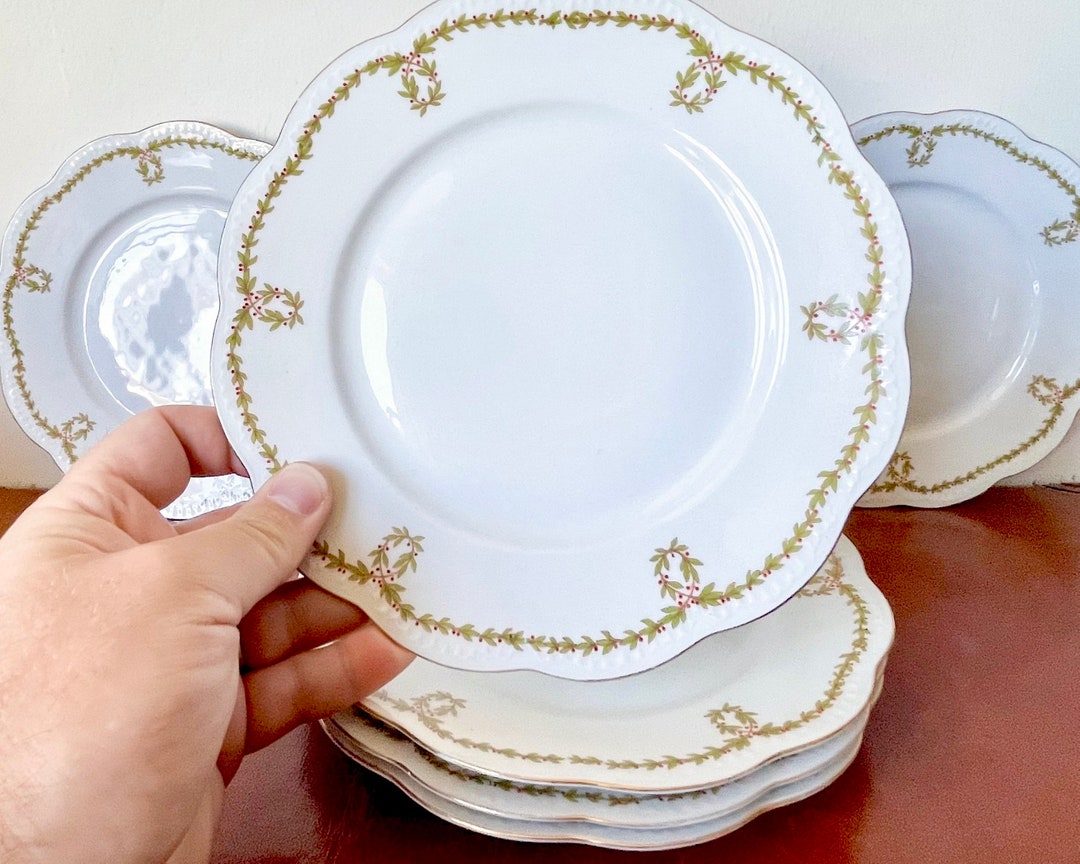 Antique Heinrich and Co Bavaria Salad Plates Set of 6 Tiara Laurel ...