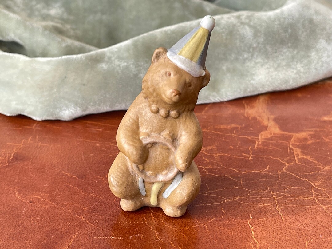 Antique Circus Bear Christmas Tree Ornament Unglazed Sandstone Pottery ...