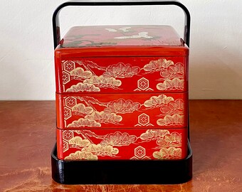 Lacquer Japanese Bento Box - Etsy