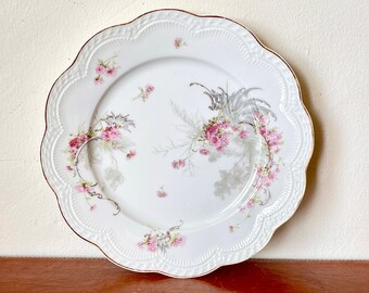 Pink Rose Limoges Plate - Etsy