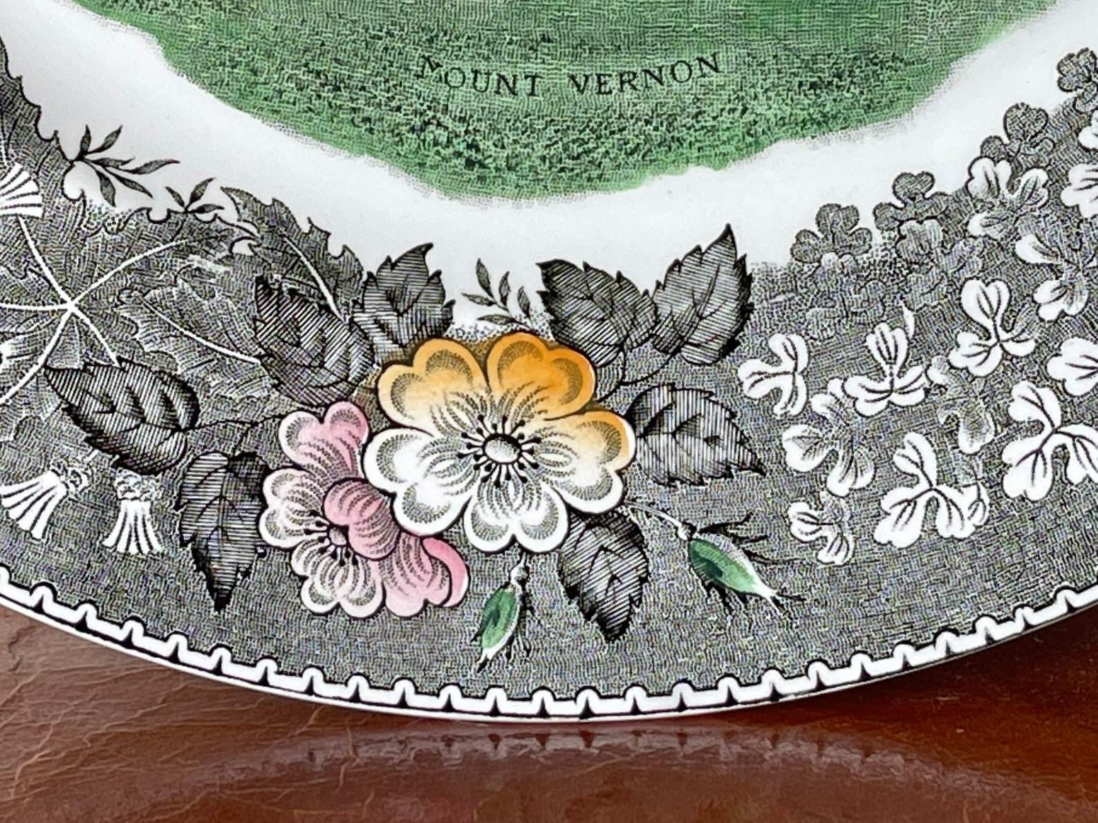 Old English Staffordshire Ware Mount Vernon Souvenir Plate Circa 1960’s ...