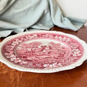 Spode Copeland England Pink Spode’s Tower Dinner Plate Large Size ...