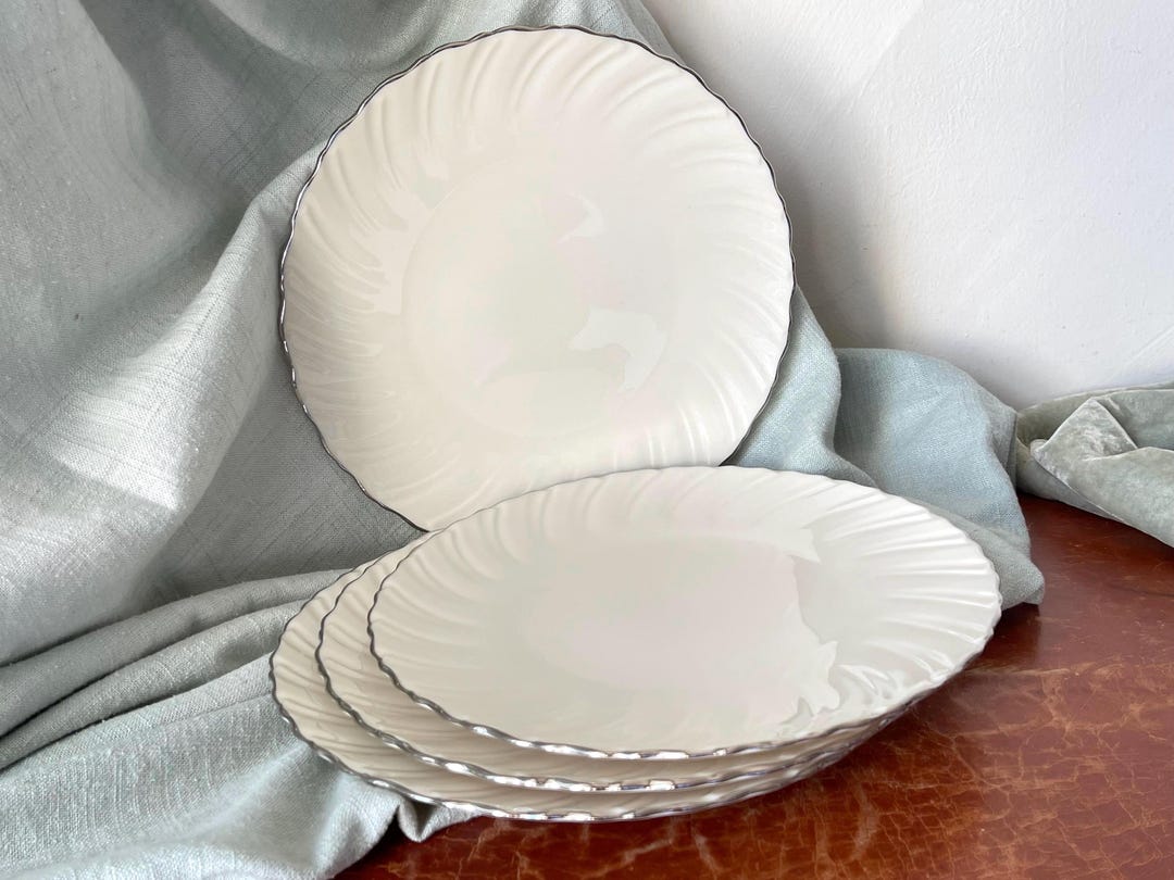 Vintage Lenox Weatherly Pattern Dinner Plates Set of 4 1960’s Bone ...