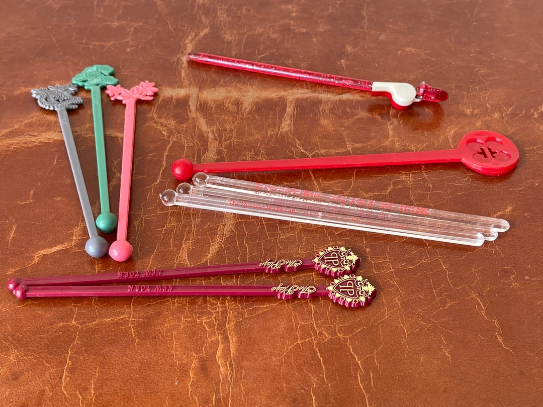 Vintage Tiki Cocktail Swizzle Sticks Midcentury Barware Drink Stirrers ...