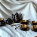 Antique Chinese Foochow Fuzhou Gold Fish Lacquer Tea Set 18 Piece Hand ...