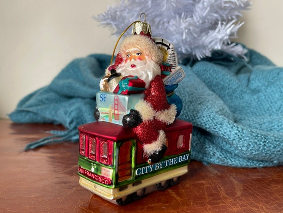 Vintage Kurt Adler Santa Cable Car San Francisco Ornament Hand - Etsy
