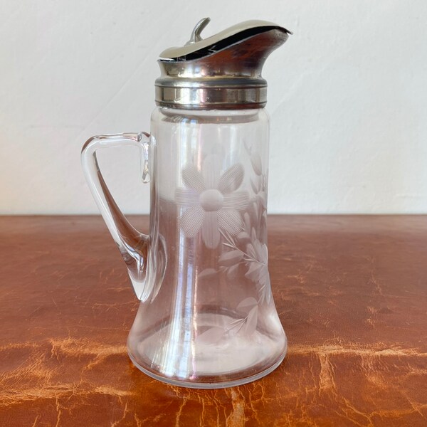 Glass Syrup Pitcher - Etsy