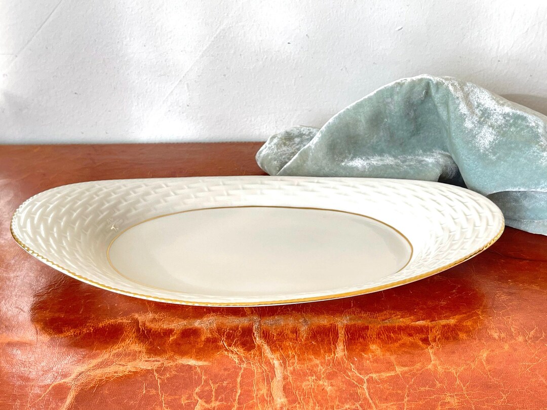 Vintage Lenox Bread Serving Tray 1950’s Lenox Basketweave Bone China ...
