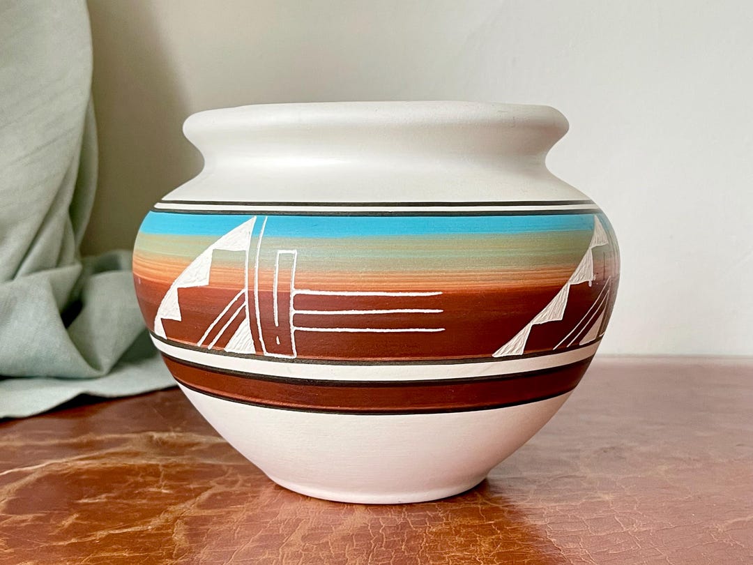 Vintage Navajo Hozoni Pottery Bowl Hand Made Pottery Signed 1980’s ...