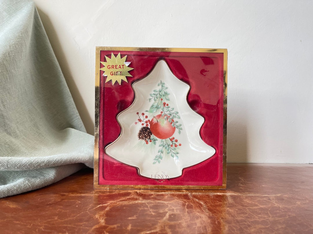 Vintage Lenox Williamsburg Boxwood and Pine Tree Candy Dish Lenox ...