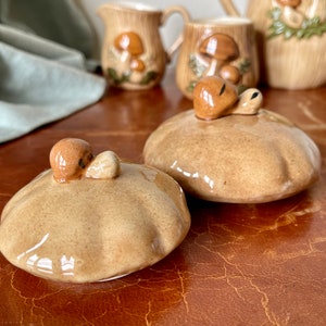 Vintage Mushroom Tea Set 1970s Hand Painted Mushroom Teapot Covered ...