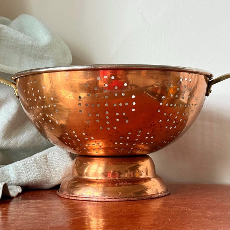 Copper Colander - Etsy