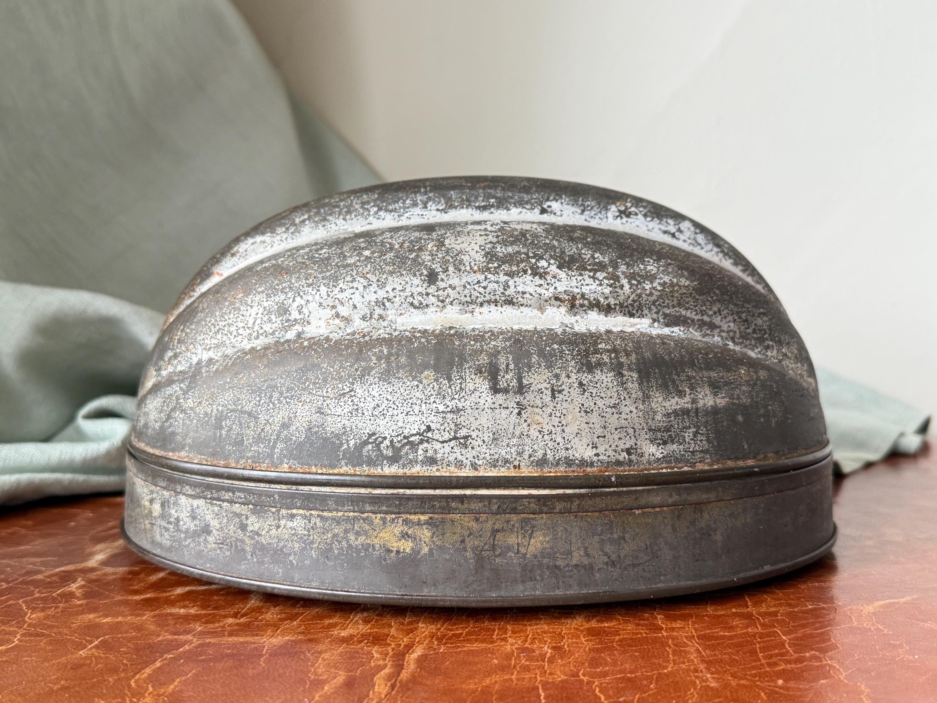 Antique Steam Pudding Mold With Handle Tin Lid and Base Tin Lining Made ...