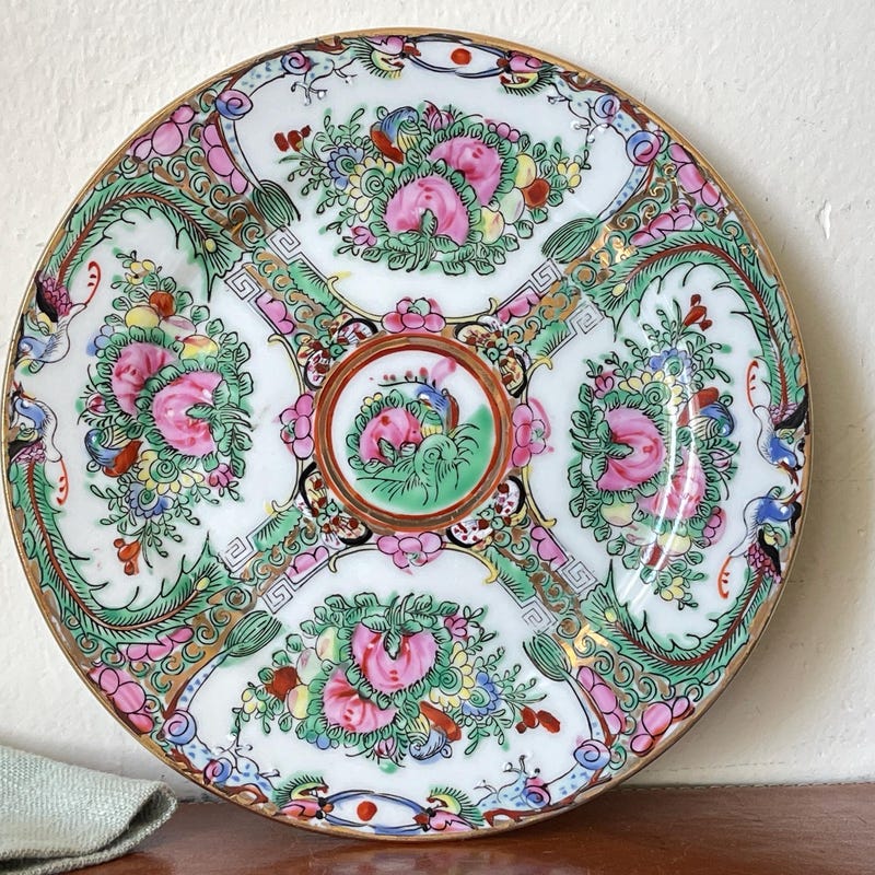 Rose Medallion Plate - Etsy