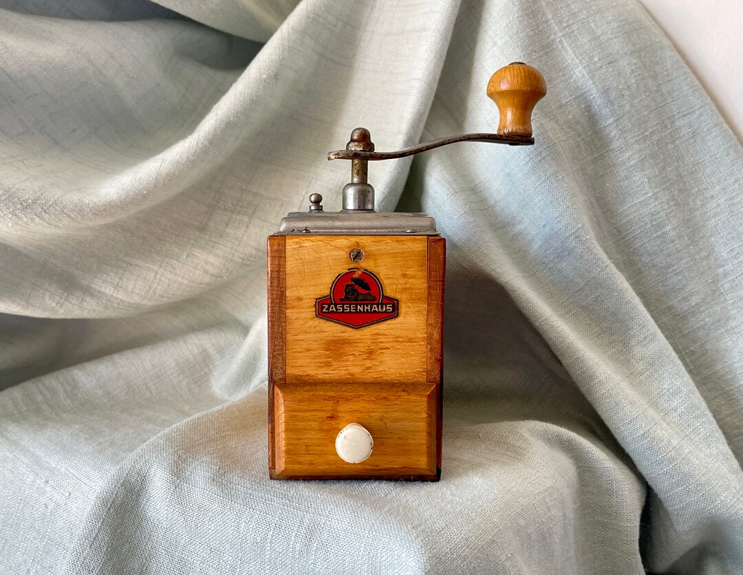 Vintage Coffee Grinder With Wood and Steel Crank Zassenhaus Made in ...