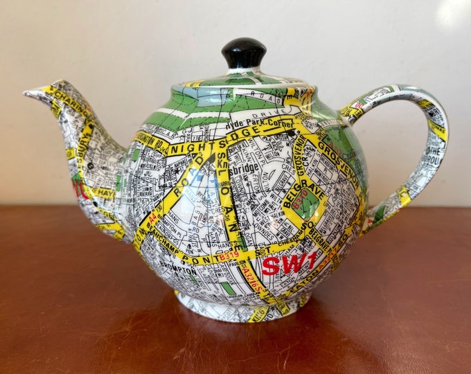Vintage PAUL CARDEW London A-Z Map Teapot/ Teapot Collectible & Unusual ...