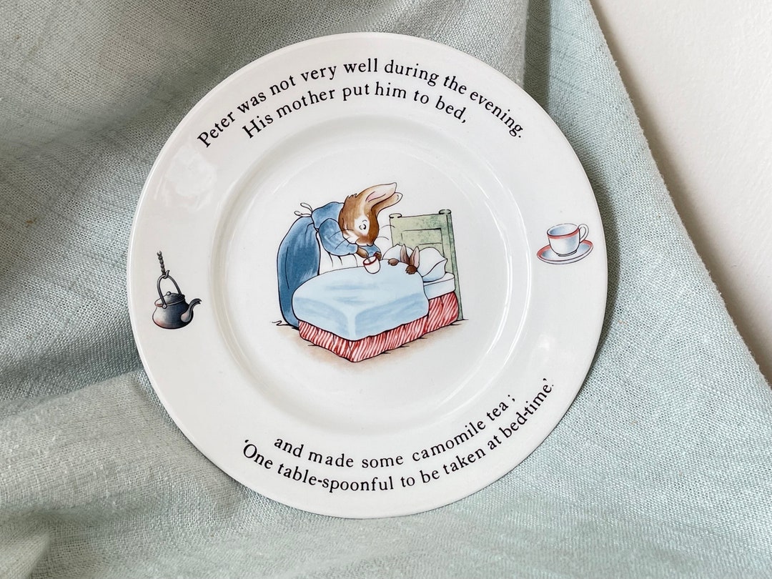 Wedgwood Beatrix Potter Peter Rabbit Plate Childrens Dinnerware Babys ...