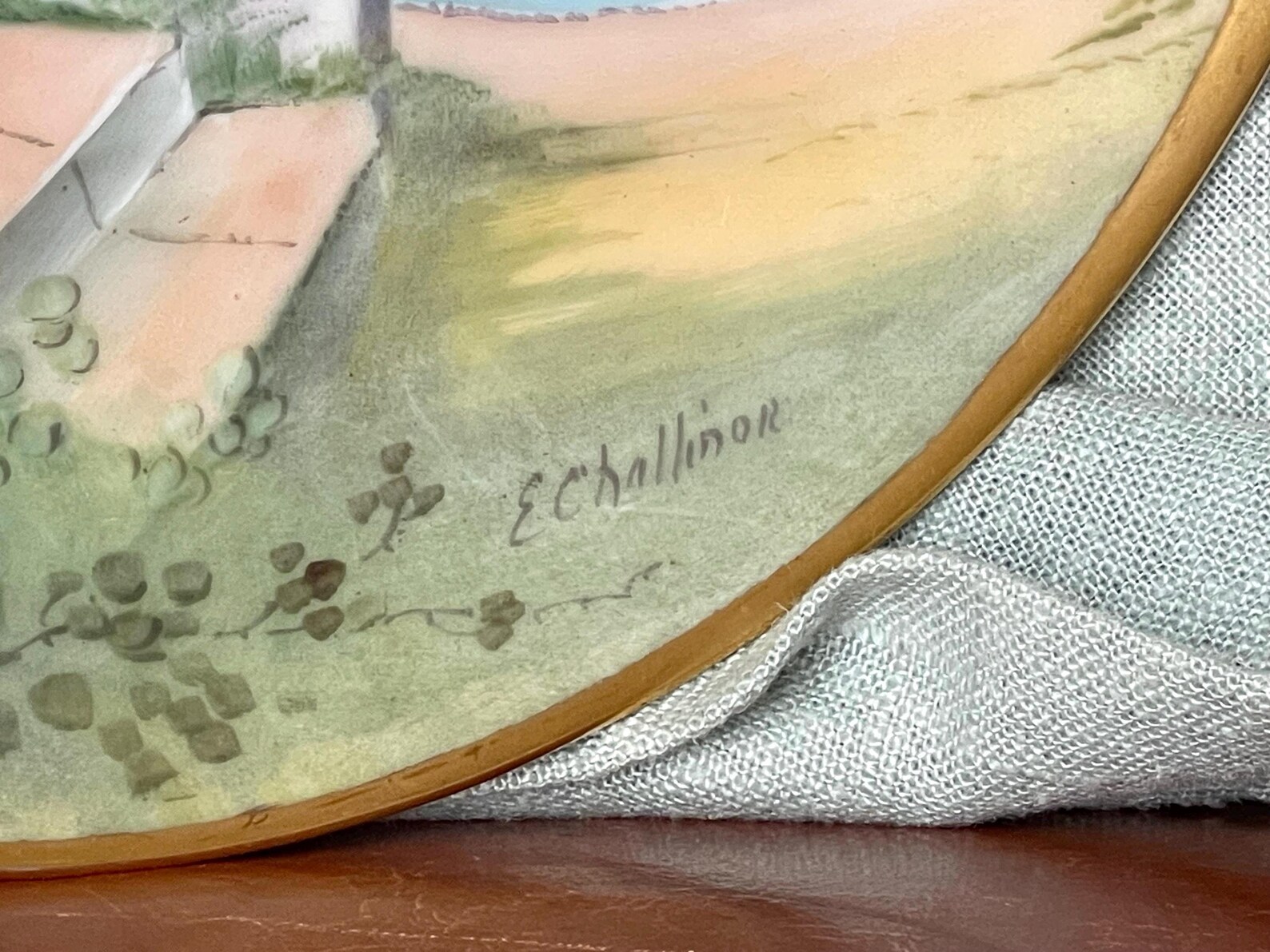 Antique Pickard Hand Painted Vellum China Serving Platter Double ...