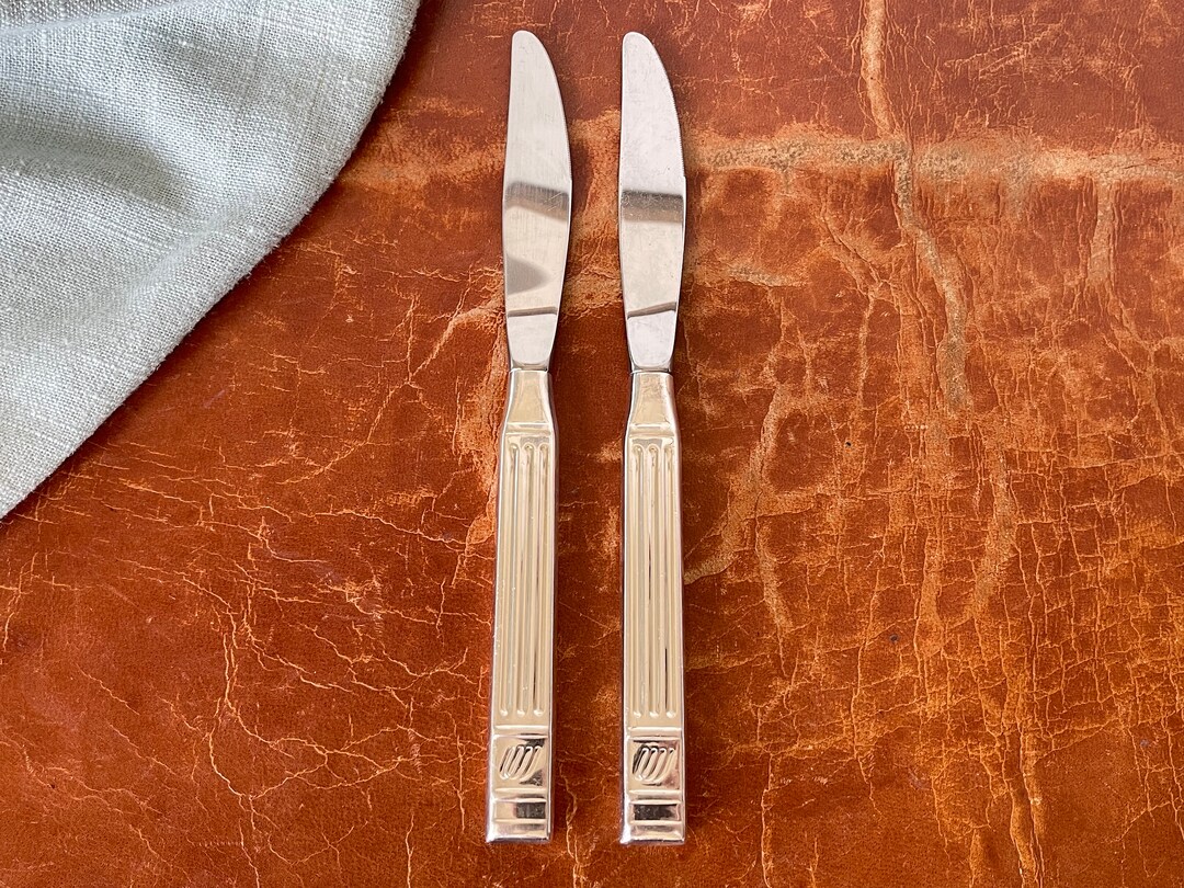 Vintage United Airlines Silver Plated Dinner Knife Aviation Memorabilia First Class Airline ...