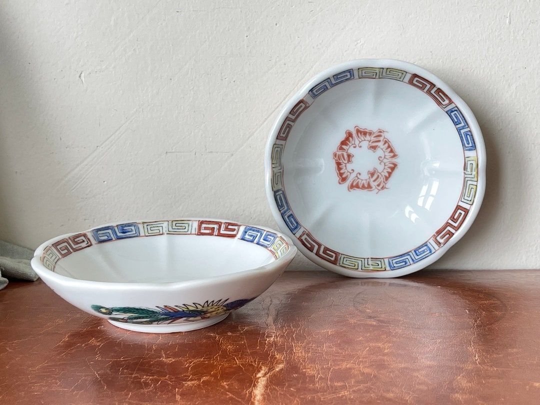 Chinese Dragon and Phoenix Serving Bowls Set of 2 Porcelain Chinese ...