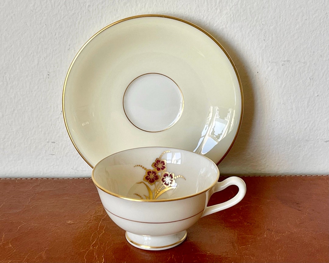 Hand Painted Lenox Tea Cup and Saucer Rare 1950’s Lenox Teacup S-389 ...