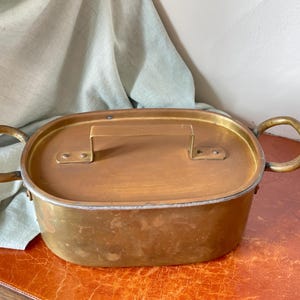 Antique French Poisseniere Fish Poaching Daubiere Pot Tin Lined With ...