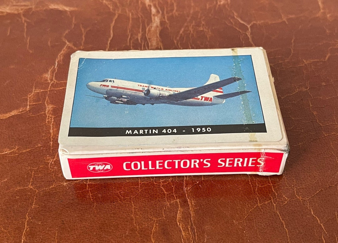 TWA Airlines Playing Cards Collector’s Series 1950 Martin 404 Air Plane ...