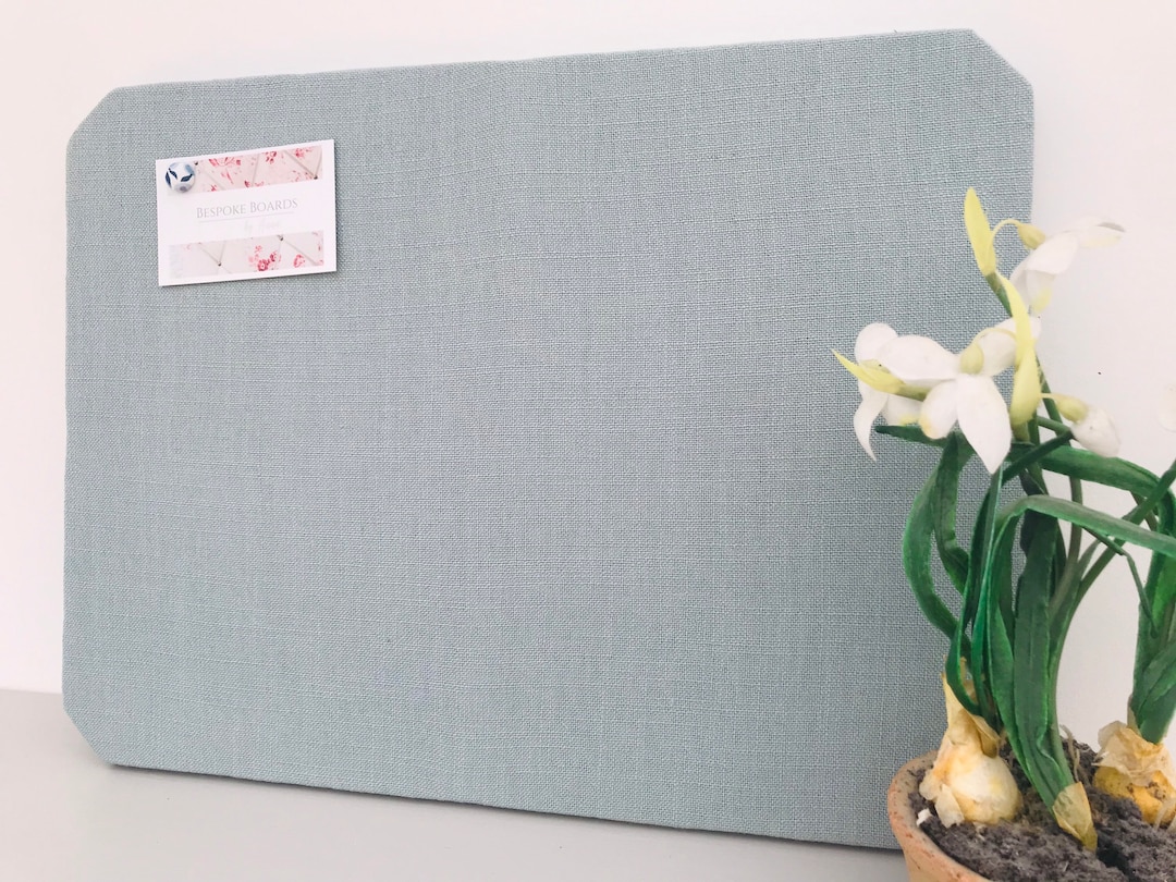 Duck Egg Fabric Covered Cork Board / Pin Board - Etsy UK