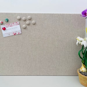 Linen Fabric Magnetic Board / Notice Board - Etsy UK
